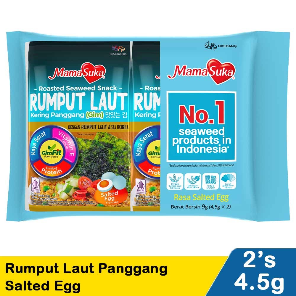 Jual MAMASUKA RUMPUT LAUT PANGGANG (NORI) SALTED EGG 2x4.5g | Shopee ...