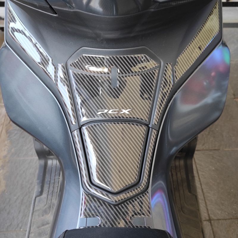 Jual Tankpad New PCX 160 2024 kebawah motif carbon polos bening elastis ...