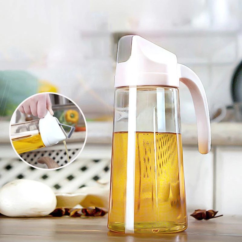 Jual BW Botol Minyak Goreng Kaca 630ml Oil Pot t Anti Tumpah Tutup ...