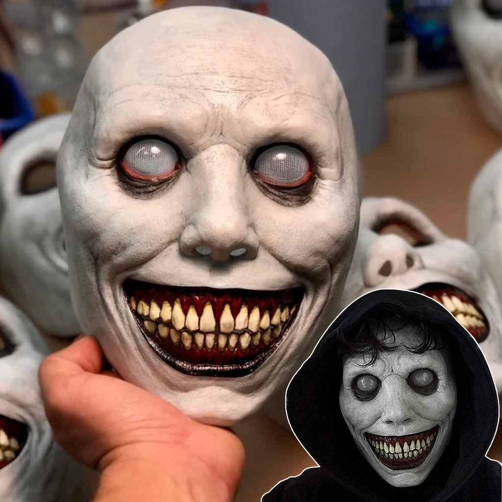 Jual Horror The Exorcist Smiling Face Demon Mask Cosplay Evil Creepy ...