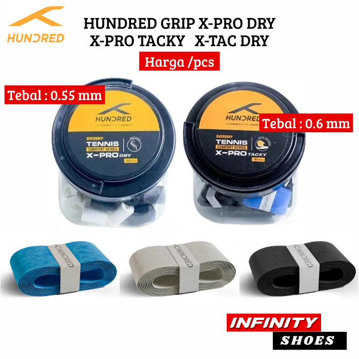 Jual [ 1 PCS ] Hundred GRIP X-PRO DRY X-PRO TACKY X-TAC DRY - Grip ...
