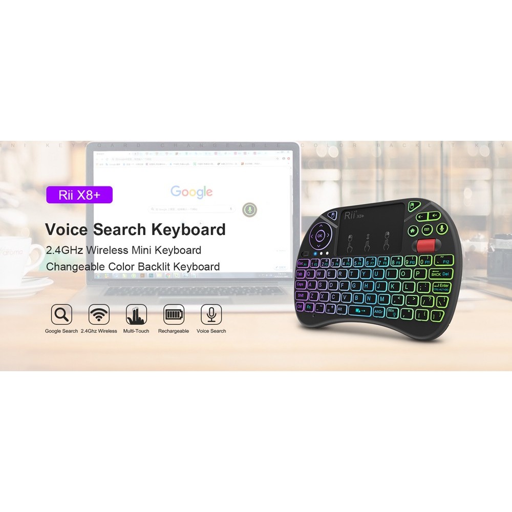 Jual Rii X8+ Mini Keyboard With Touchpad For Android TV Box Smart TV/PC ...