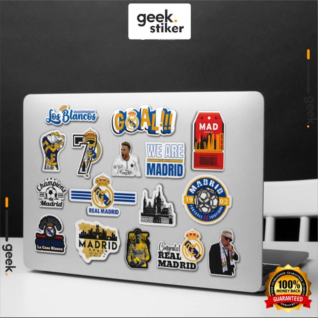 Jual Stiker Pack Real Madrid Aesthetic | Stiker Vinyl Waterproof Anti ...