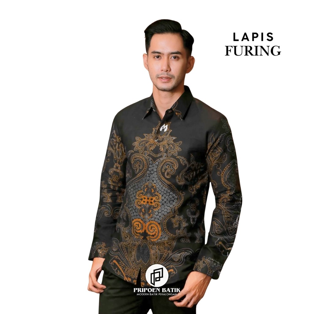 Jual PRIPOEN BATIK - Kemeja Batik Pria LAPIS FURING Baju Batik Slimfit ...