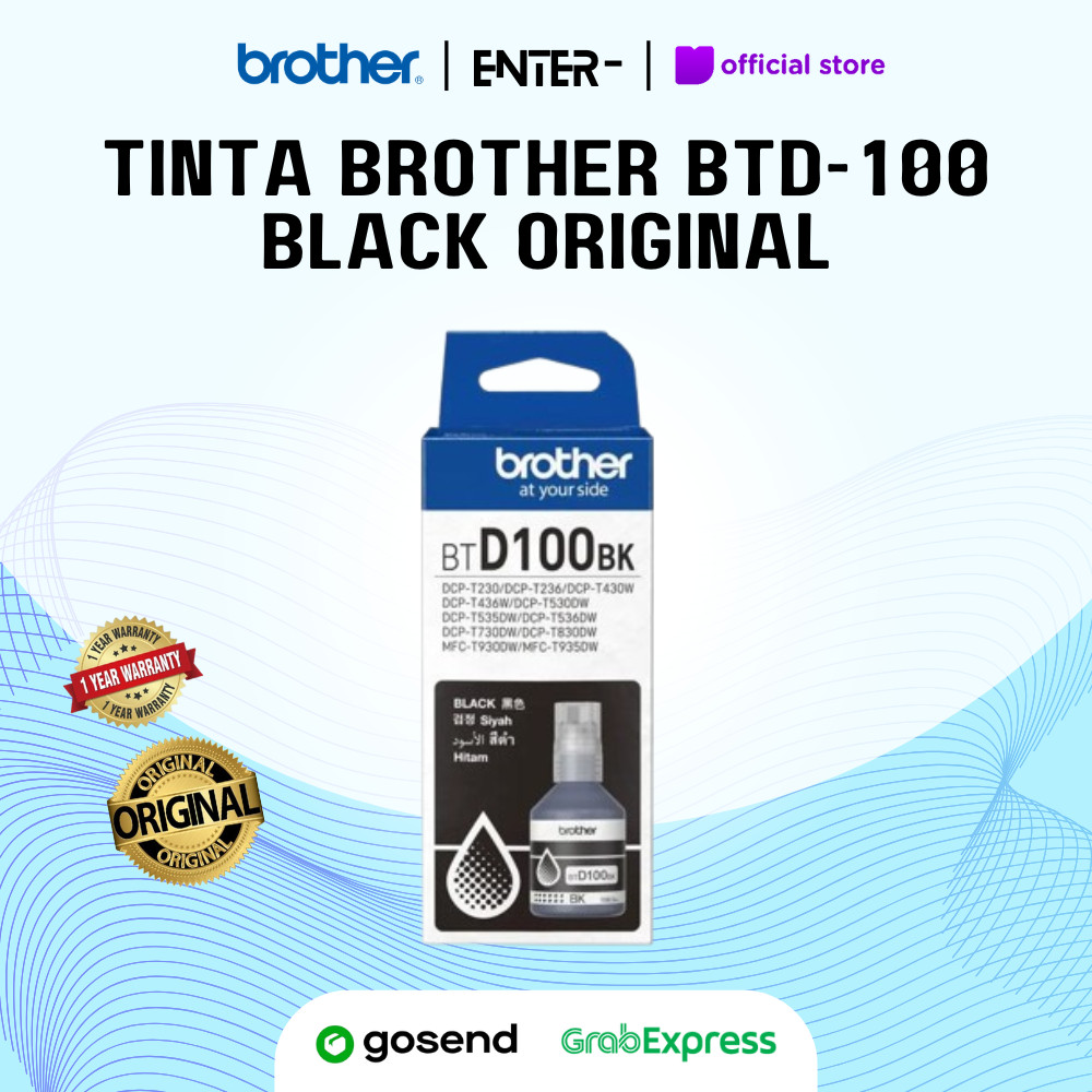 Jual Tinta Brother BTD-100 BK for Printer T530DW T830DW T930DW | Shopee ...
