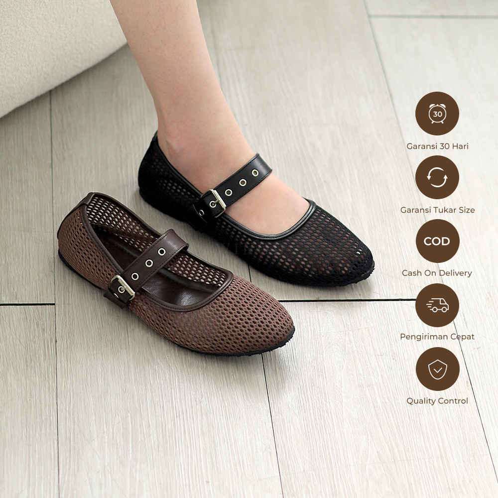 Jual WINOD - Emily Sepatu Flatshoes Wanita Slip On Casual Look Outfit ...