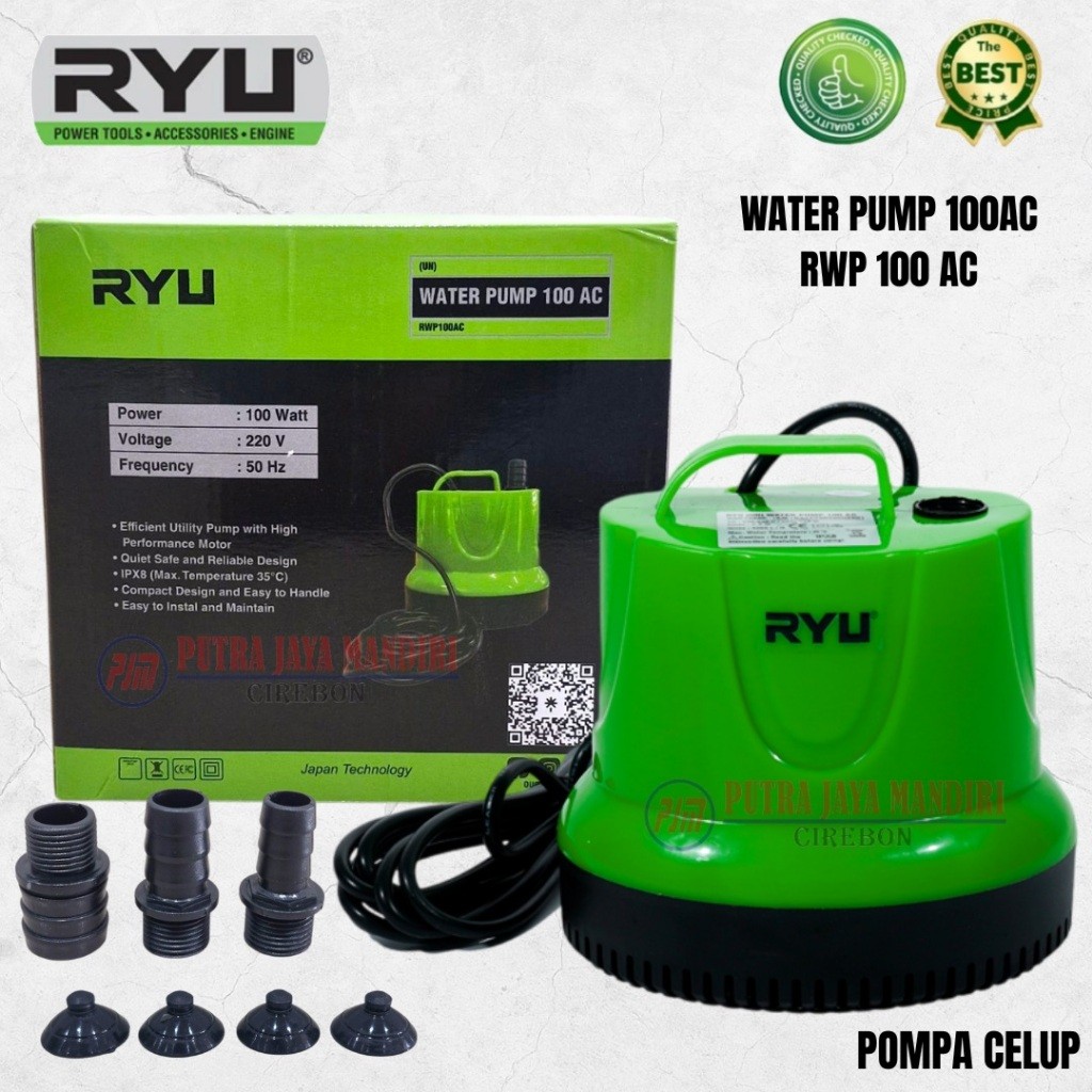 Jual Ryu RWP 100 Pompa Air Celup Ac / Water Pump 100 Ac / Water pump ...