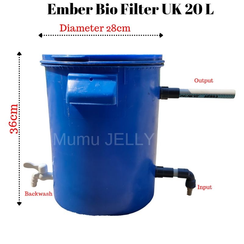 Jual TERASHOP EMBER BIO FILTER KOLAM IKAN UK 20 L -Biru | Shopee Indonesia
