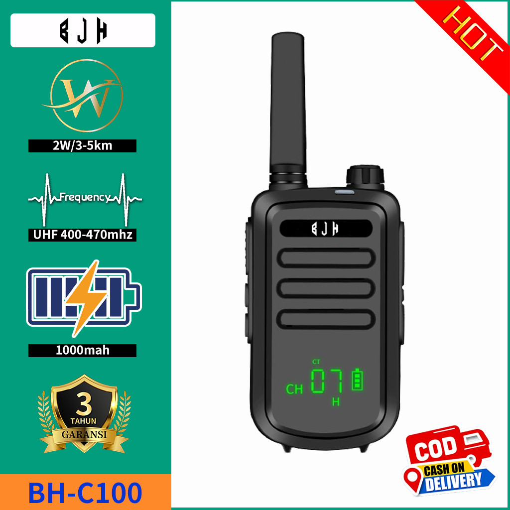 Jual HT BJH Walkie talkie HT Two-Way Radio Layar LED BH-C100 | Shopee ...