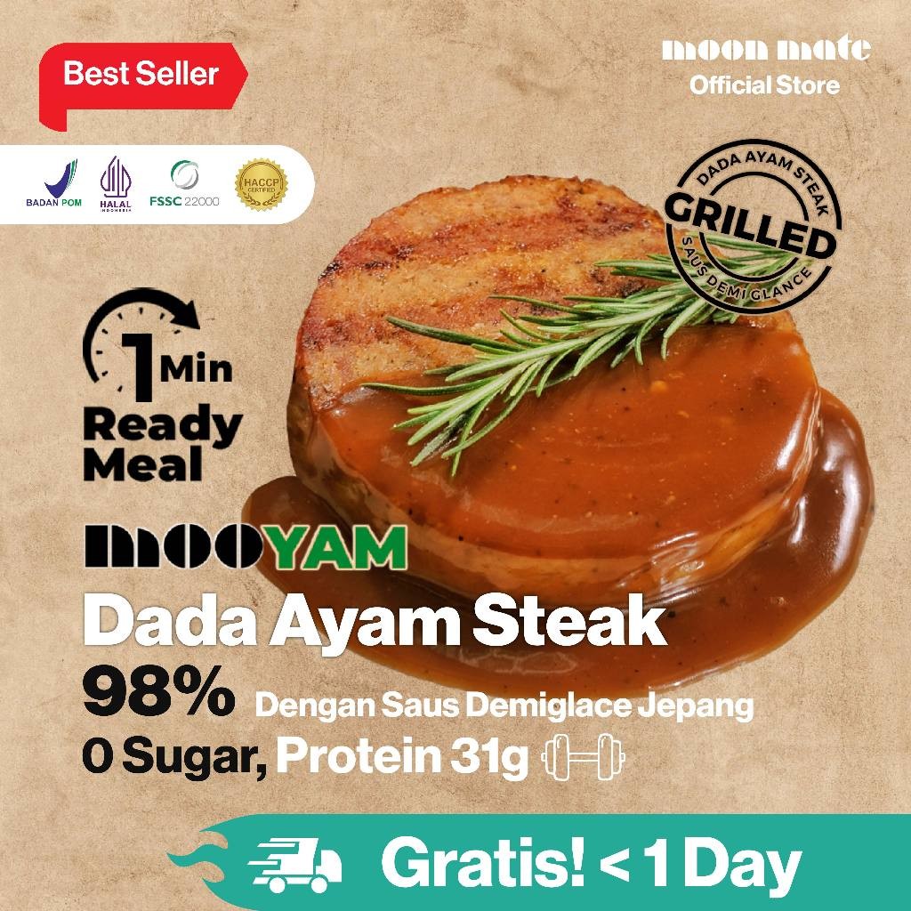 Jual BITEFUL [Moonmate Official] Dada Ayam MOOYAM Steak Protein 0 sugar Rendah Garam siap saji ...