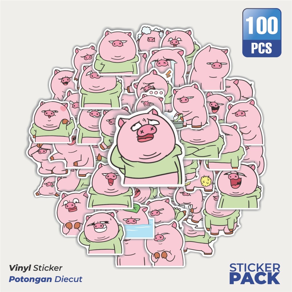 Jual Stiker Vinyl Marco The Pig Waterproof Aesthetic- Untuk Laptop ...