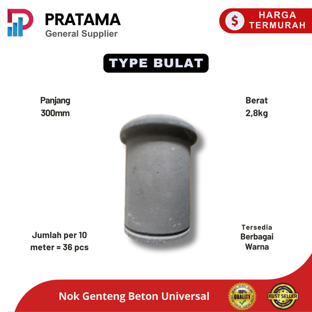 Jual Genteng Beton modern Wuwung Bulat Atap Beton Universal | Shopee ...