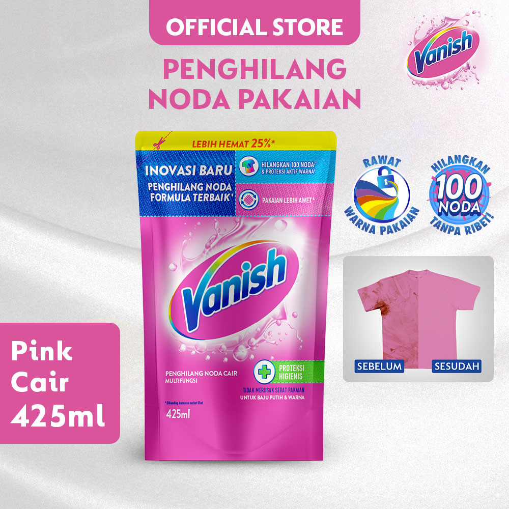 Jual VANISH PENGHILANG NODA CAIR PINK 450/425mL | Shopee Indonesia