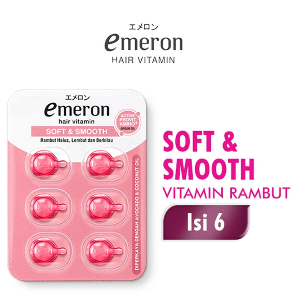 Jual EMERON HAIR VITAMIN (PINK) SOFT & SMOOTH 6X1mL | Shopee Indonesia