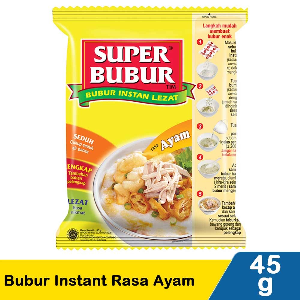 Jual SUPER BUBUR INSTANT BERGIZI AYAM 45g | Shopee Indonesia