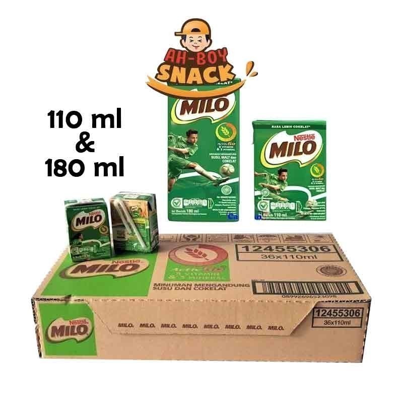 Jual SUSU MILO UHT 110ML DAN 180ML ISI 36 PCS - MILO KOTAK | Shopee ...