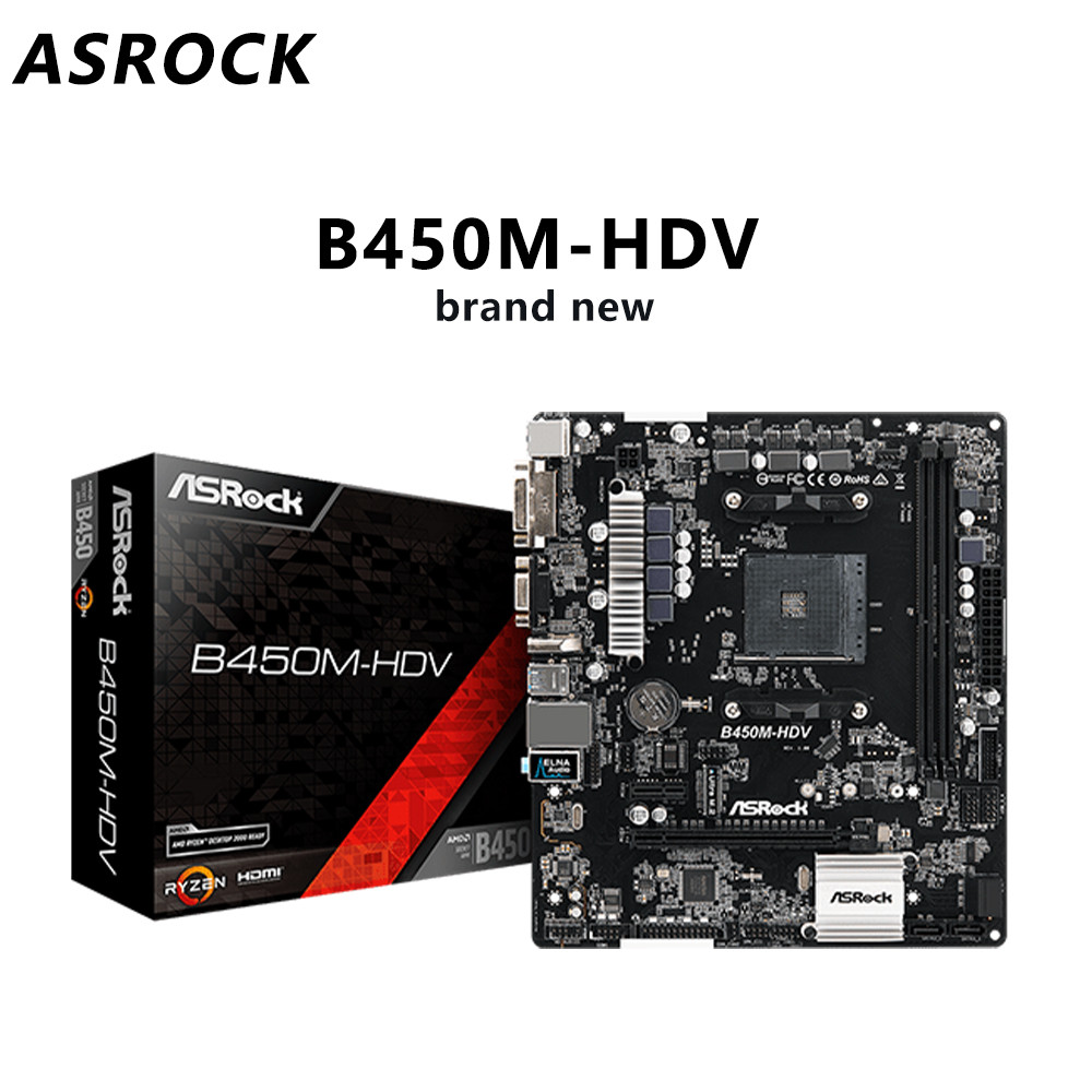 Jual ASROCK B450M-HDV AMD B450 AM4 Motherboard Brand New Support Ryzen ...
