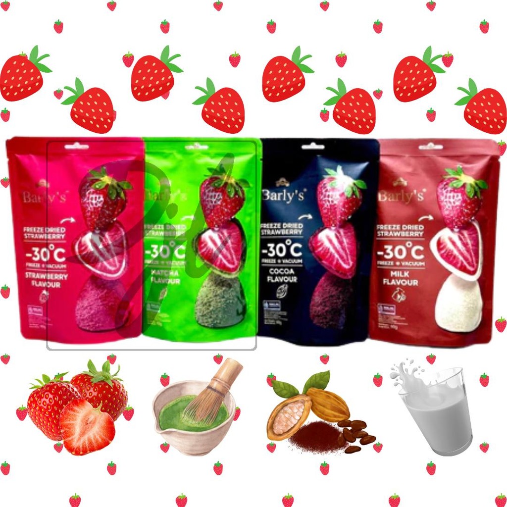 Jual Barly's Freeze Dried Strawberry 60g x 2 pouch - Camilan Premium ...