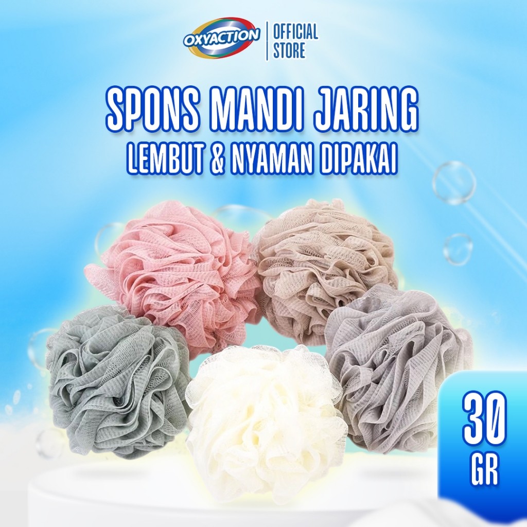 Jual OXYACTION Spons Mandi Jaring Rainbow Spon Bath Bulat Pelangi Tebal ...