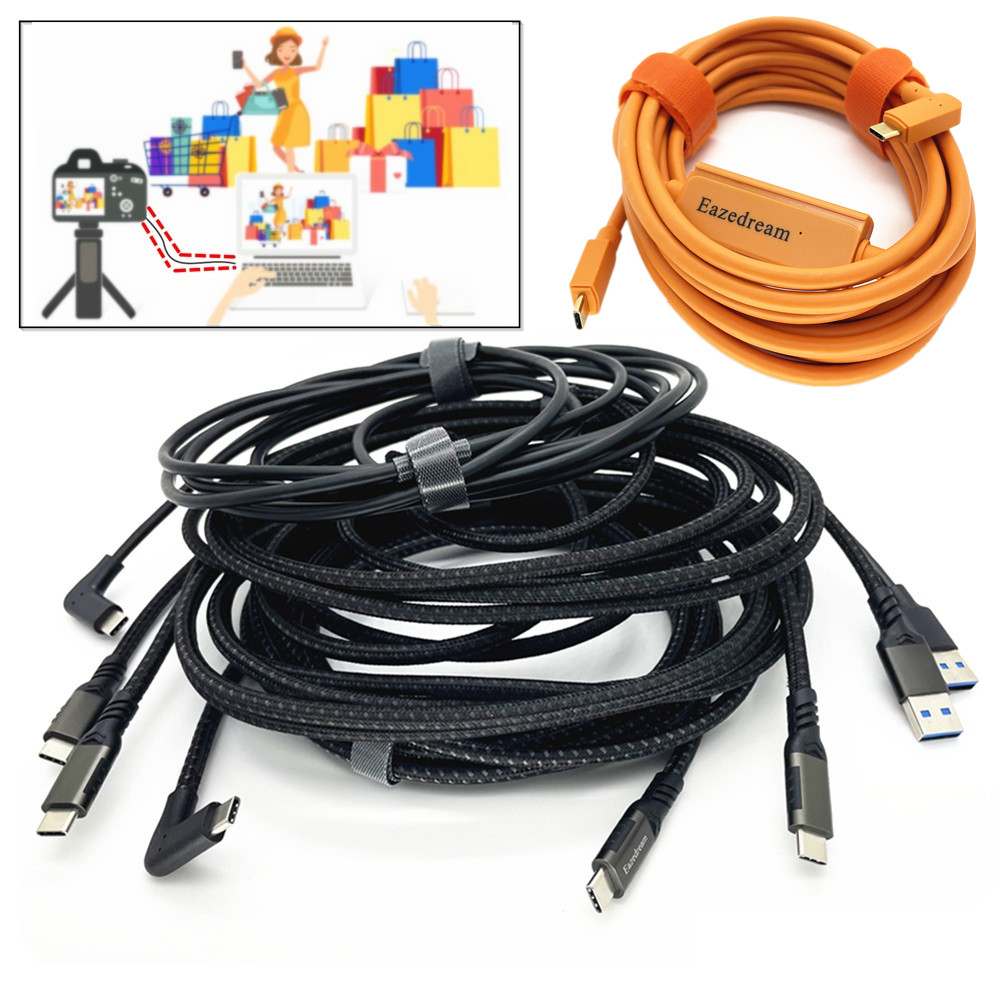 Jual Eazedream 3m/5m Type-C USB to USB-C Live Stream Tethered Cable for ...