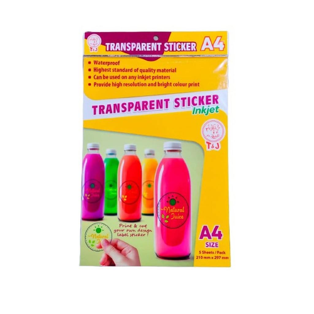 Jual Tom&Jerry Transparent Sticker A4 Tom Jerry Inkjet / Transparan ...