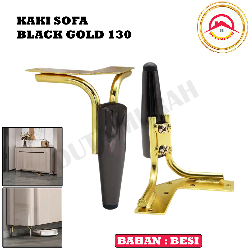 Jual Kaki Kursi Meja Sofa Two Tone Black Gold Furniture Table Base Legs ...