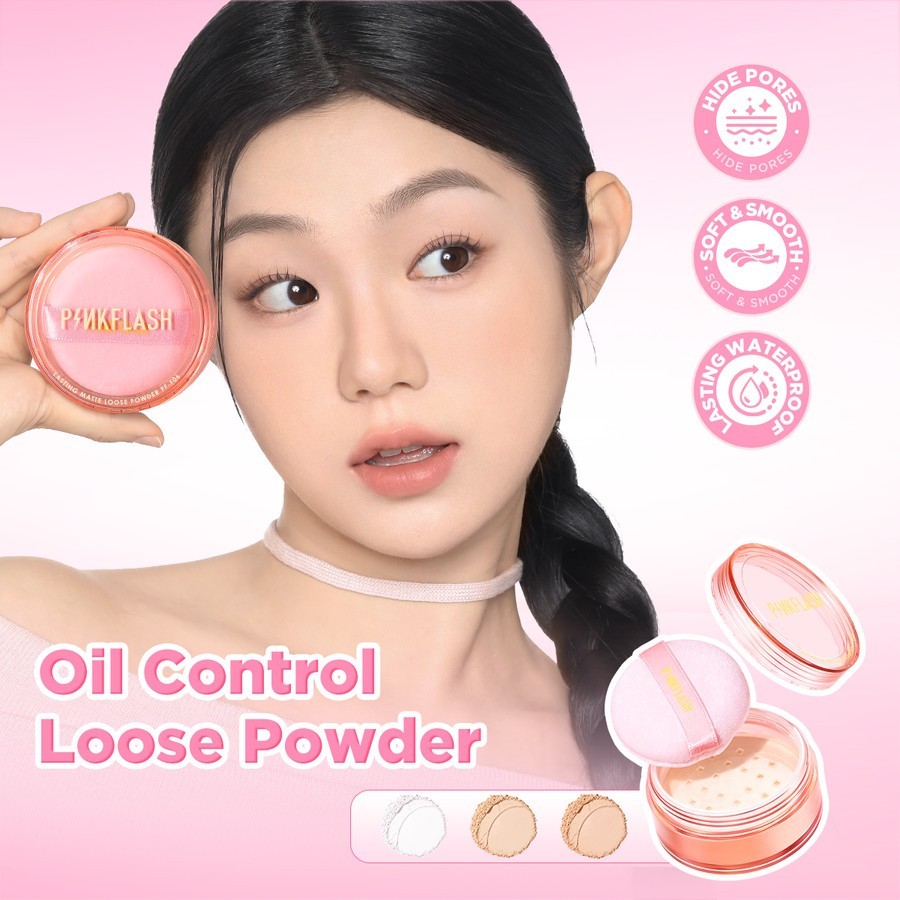 Jual PINKFLASH OhMySelf Lasting Matte Loose Powder Oil-control ...