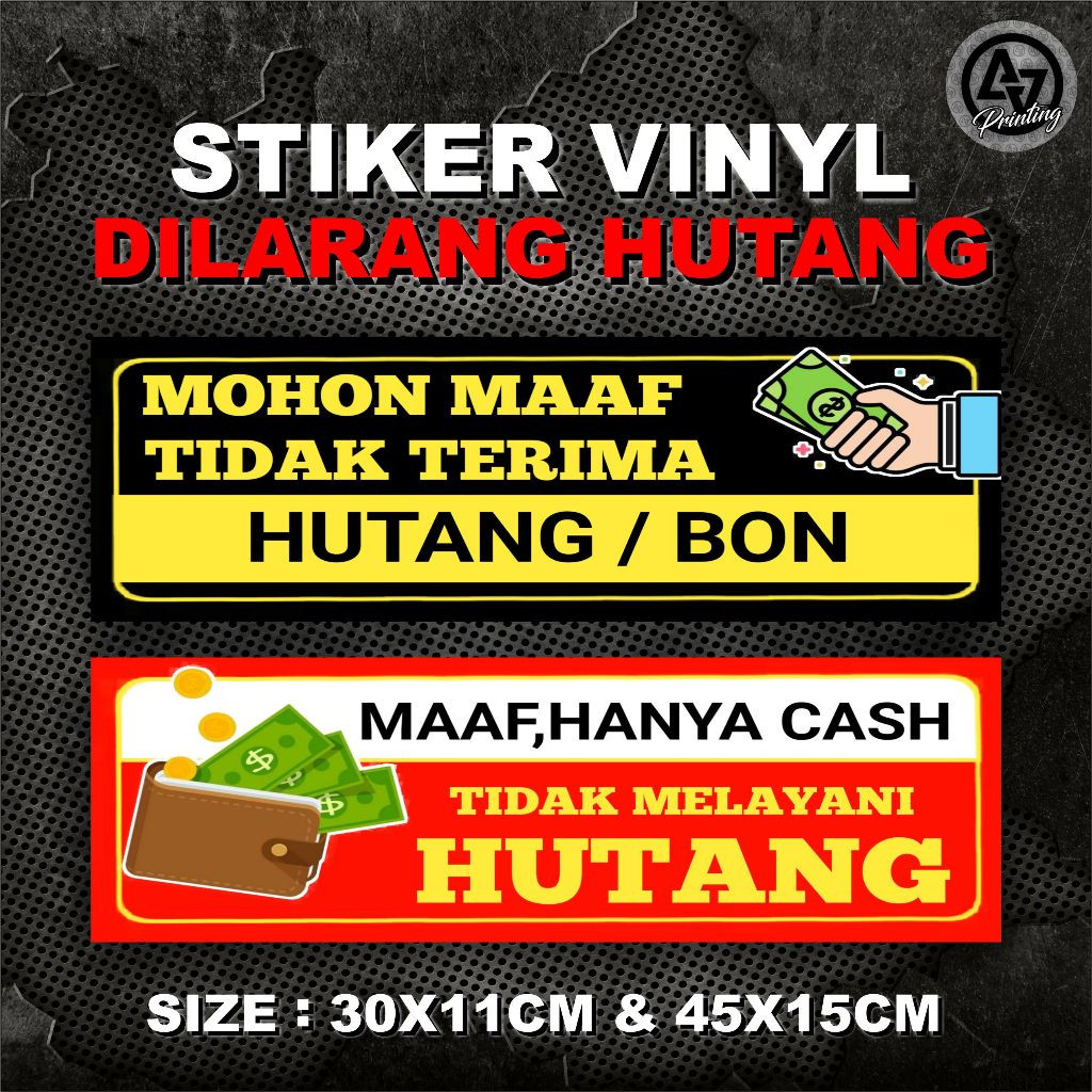 Jual STIKER VINYL DI LARANG HUTANG / BON | Shopee Indonesia