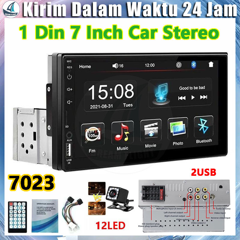 Jual Stok Tersedia - Head Unit 7Inch 1Din 7023 Mirrorlink MP5 Touch ...