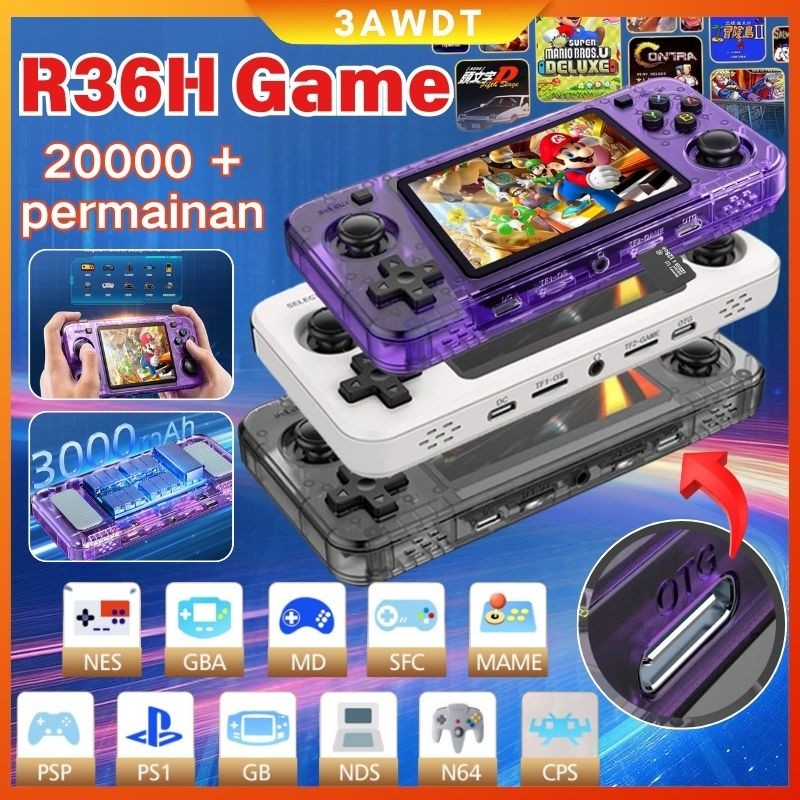 Jual [COD]R36H Game Boy Retro Portable Include 20000 in 1 Games Layar ...