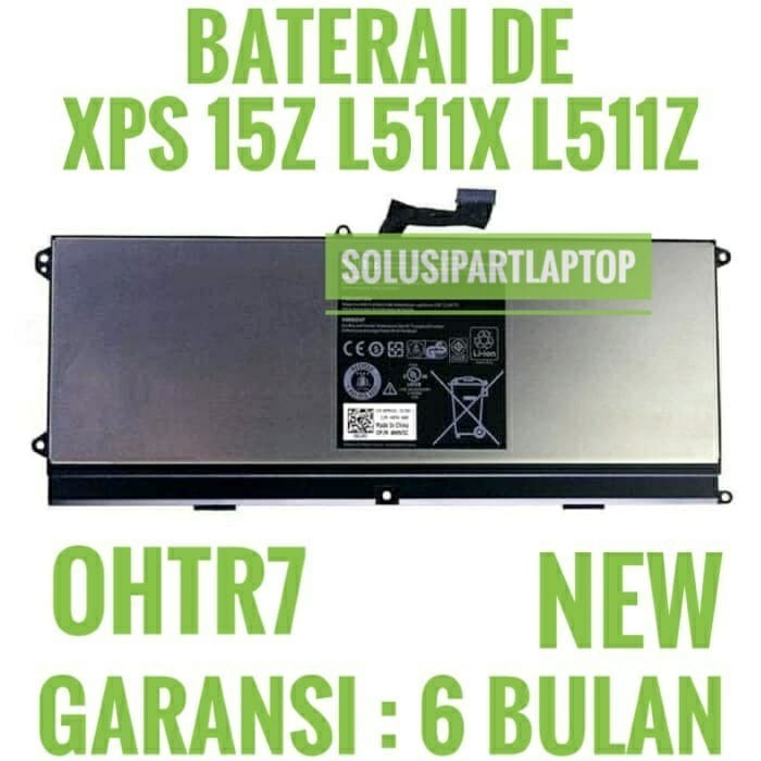 Jual BATTERY LAPTOP DELL XPS 15z, L511x, L511z (0HTR7) (8 CELL ...