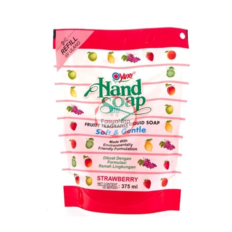 Jual Yuri Hand Soap Strawberry Refill 375 ml - Fasyanita Online Fresh ...