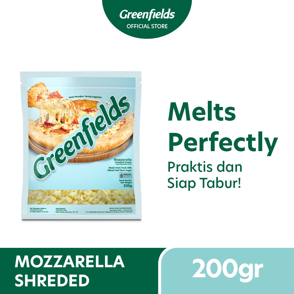 Jual Keju Greenfields - Mozzarella Shredded Cheese 200g | Shopee Indonesia