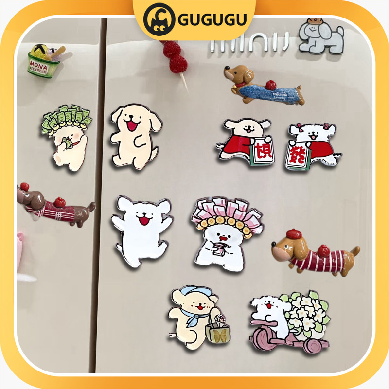 Jual 2PCS Magnet Kulkas Motif Anjing Lucu Tempelan Kulkas Dekorasi ...