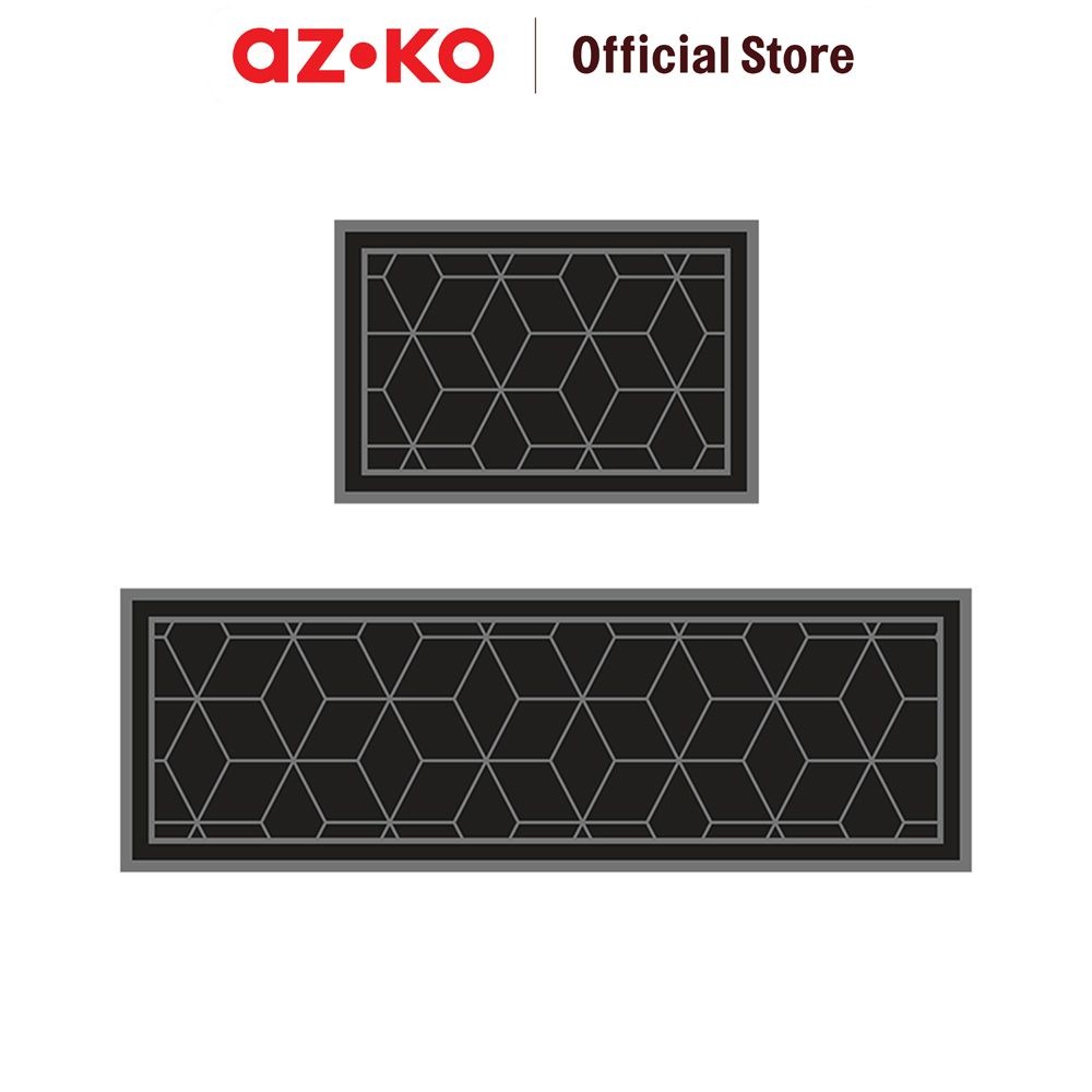 Jual AZKO Forhom 40X120 cm Set 2 Pcs Keset Dapur Pvc Grid - Hitam ...