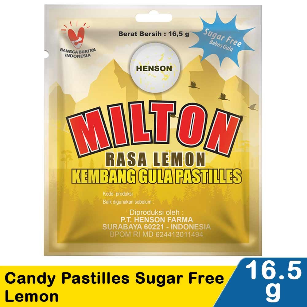 Jual MILTON CANDY PASTILLES SUGAR FREE LEMON 16.5g | Shopee Indonesia