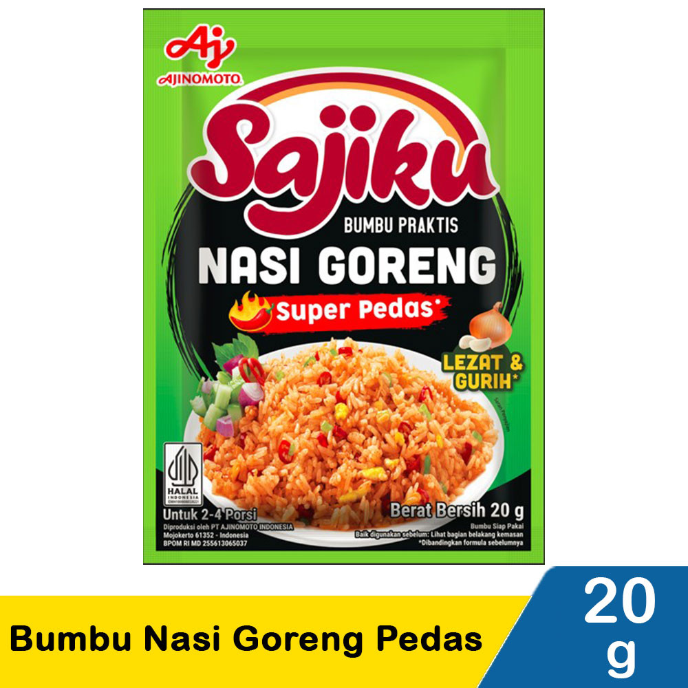 Jual AJINOMOTO BUMBU NASI GORENG SAJIKU PEDAS 20g | Shopee Indonesia