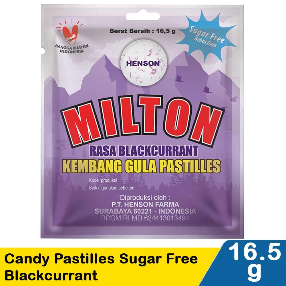 Jual MILTON CANDY PASTILLES SUGAR FREE BLACKCURRANT 16.5g | Shopee ...