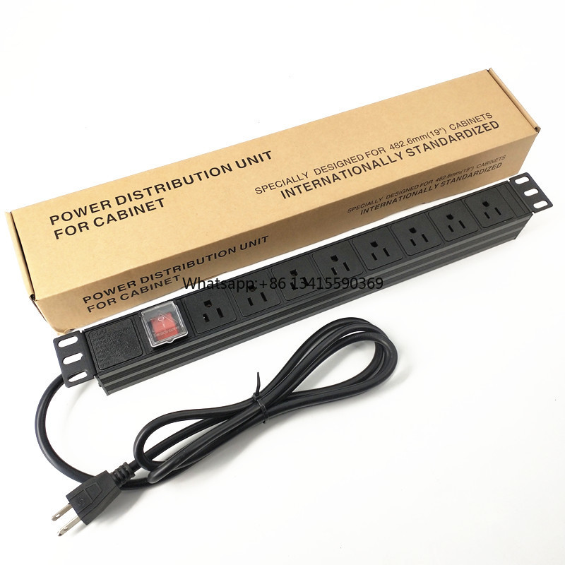 Jual Over Current Protector Generic 15A US Plug 1U Rack Cabinet Mount 8 ...