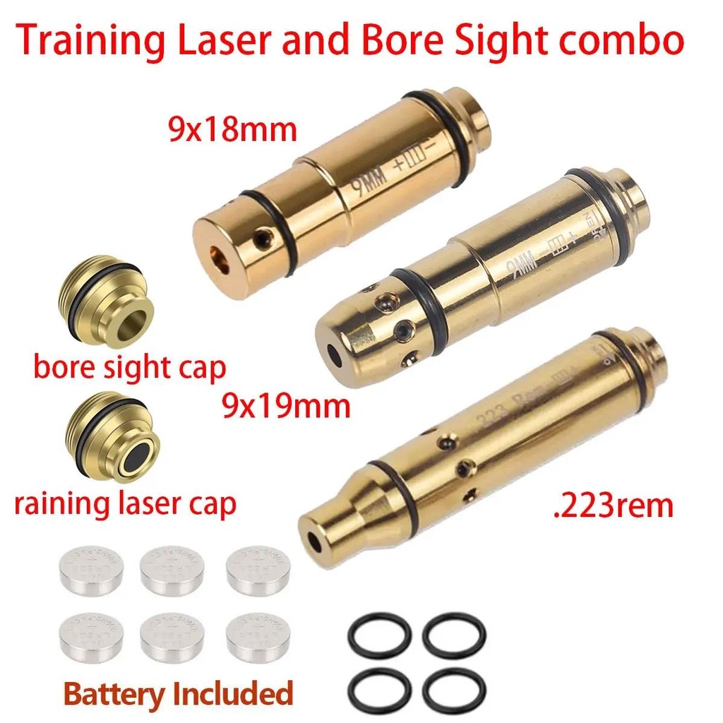 Jual 9x19mm Laser Training Bullet Bore Sight 2 in 1 Dual Purpose ...