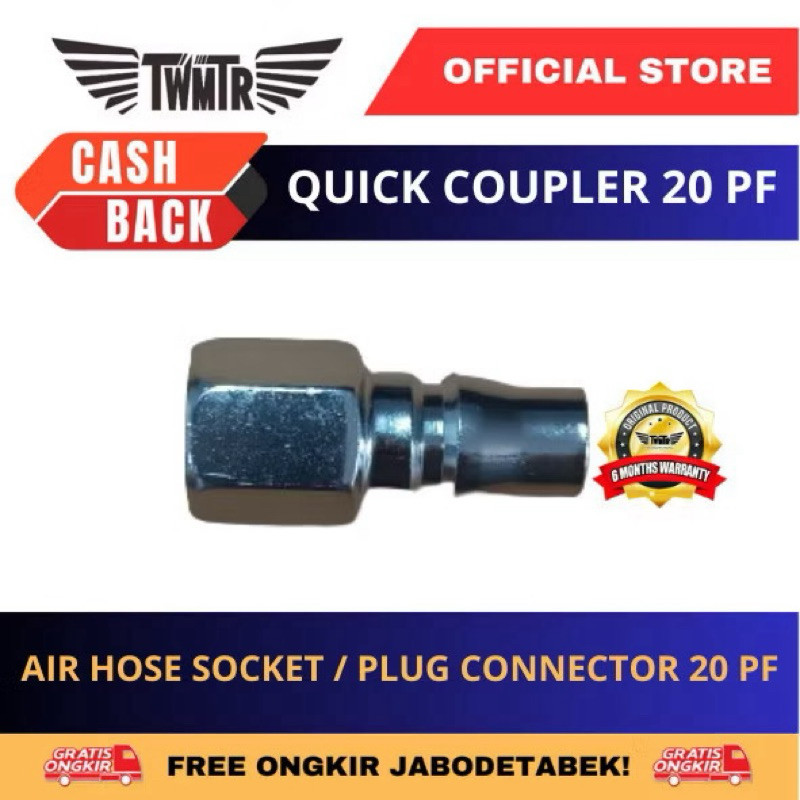 Jual Coupler Angin Neple Kompresor Universal Drat COUPLER 20PF Untuk ...