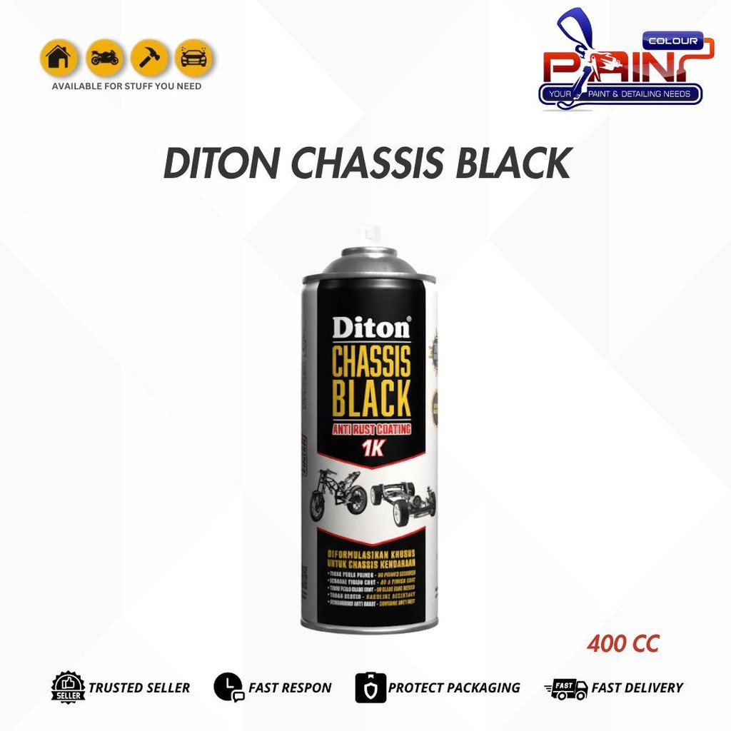 Jual DITON CHASSIS BLACK ANTI RUST COATING 1K 400 CC - Pelapis Anti ...