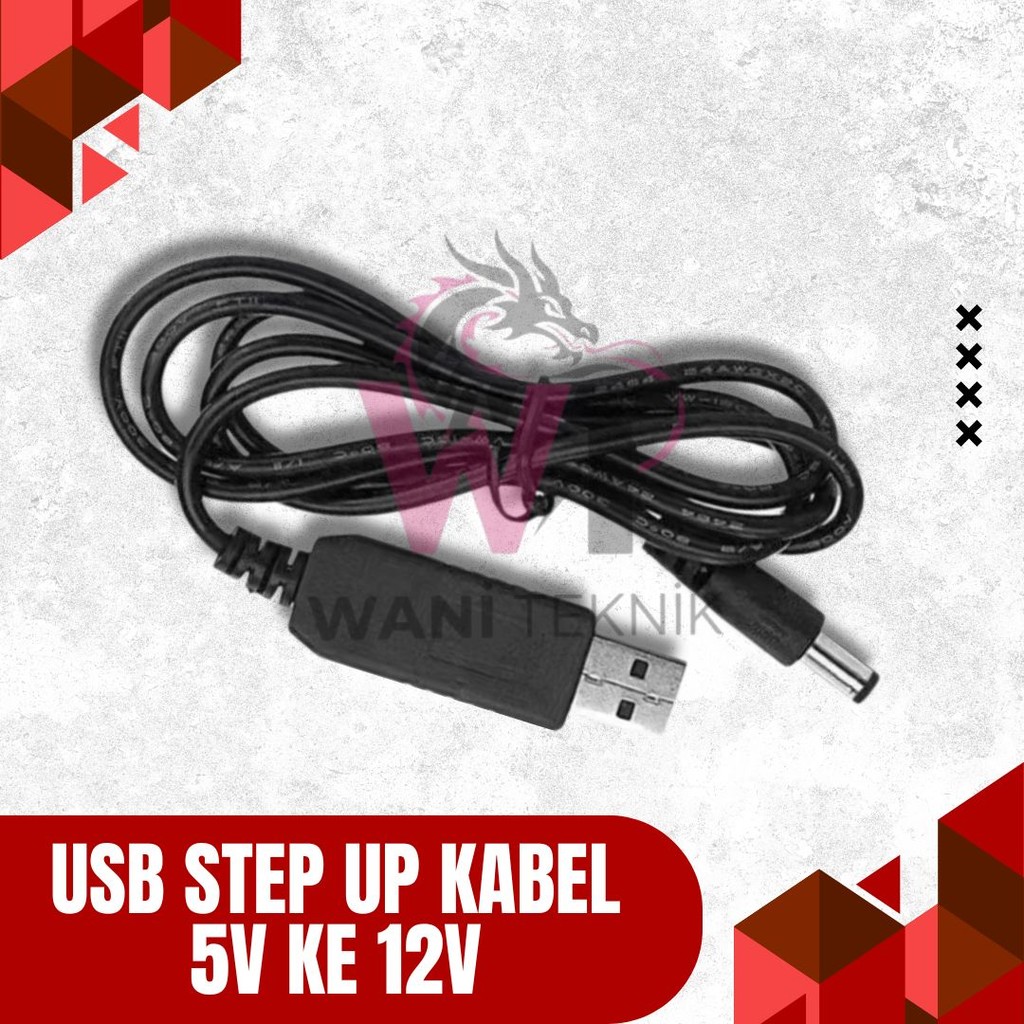Jual USB Step Up Kabel 5V ke 12V – Adaptor Charger DC Power Supply ...