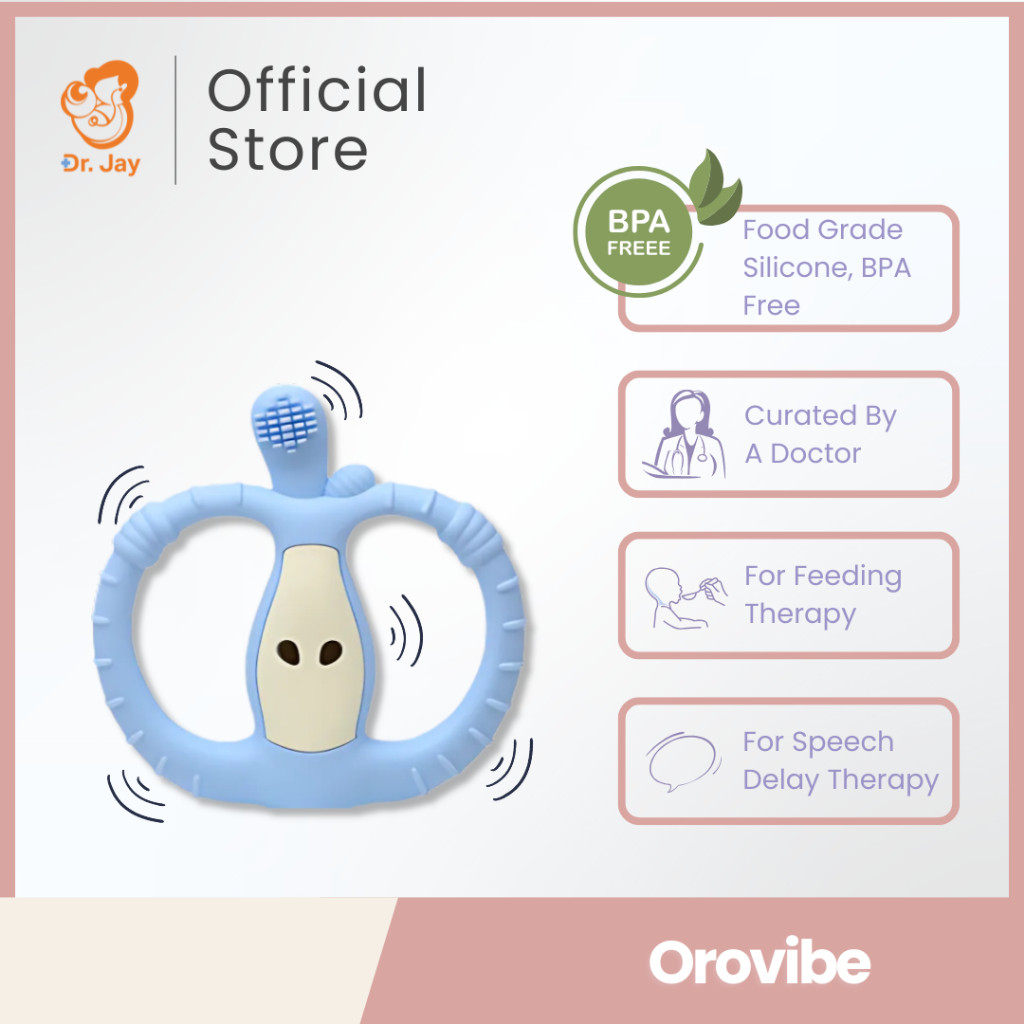 Jual dr.Jay Orovibe Vibrating Oromotor Teether Alternatif ZVibe teether ...