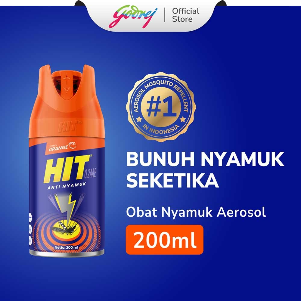 Jual HIT INSEKTISIDA SPRAY ORANGE 200/180mL | Shopee Indonesia
