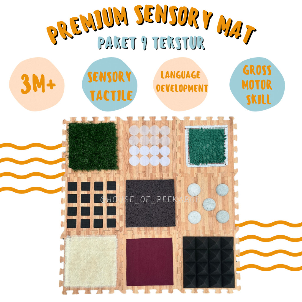Jual House of Peekaboo - [PAKET 9 IN 1] Sensory mat playmat sensory ...