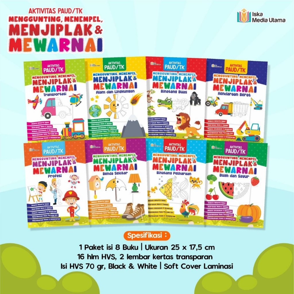 Jual Buku Aktivitas Anak PAUD TK Menggunting Menempel Menjiplak ...