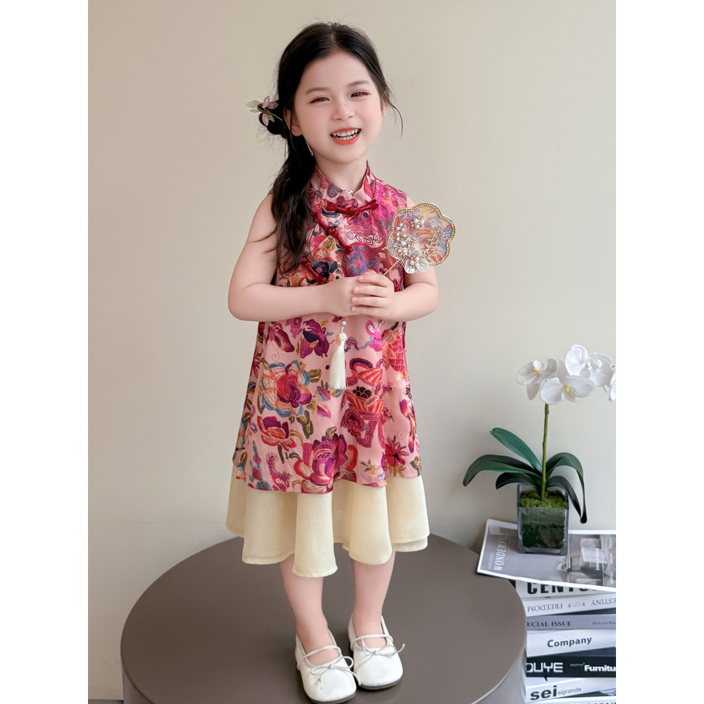 Jual ( DRE1115 ) Baju imlek dress cheongsam lengan pendek anak ...