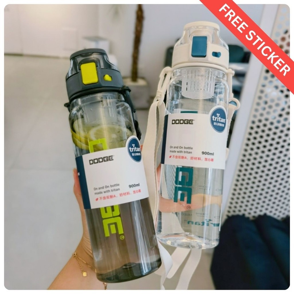 Jual Botol Minum DODGE Bening 700ml 900ml Transparan Ada Tali Saringan ...
