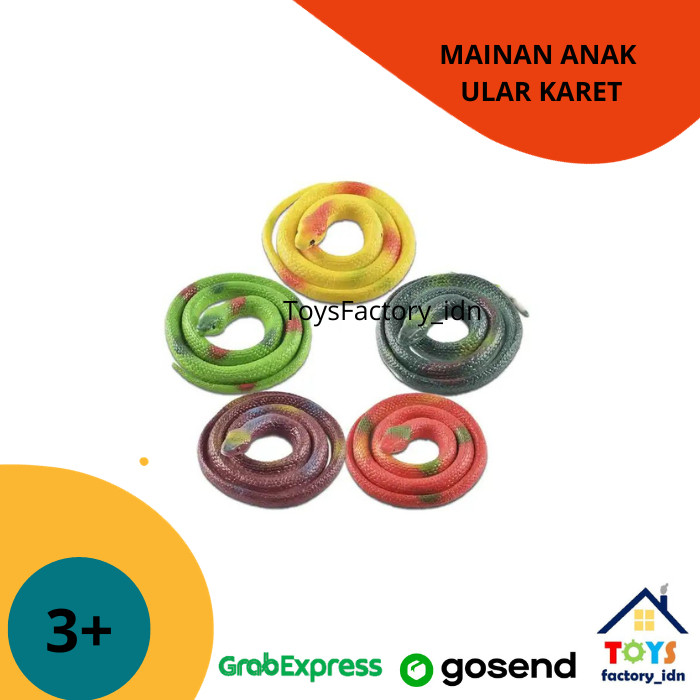 Jual Mainan Figure Ular Karet Multiwarna Panjang 75cm | Shopee Indonesia